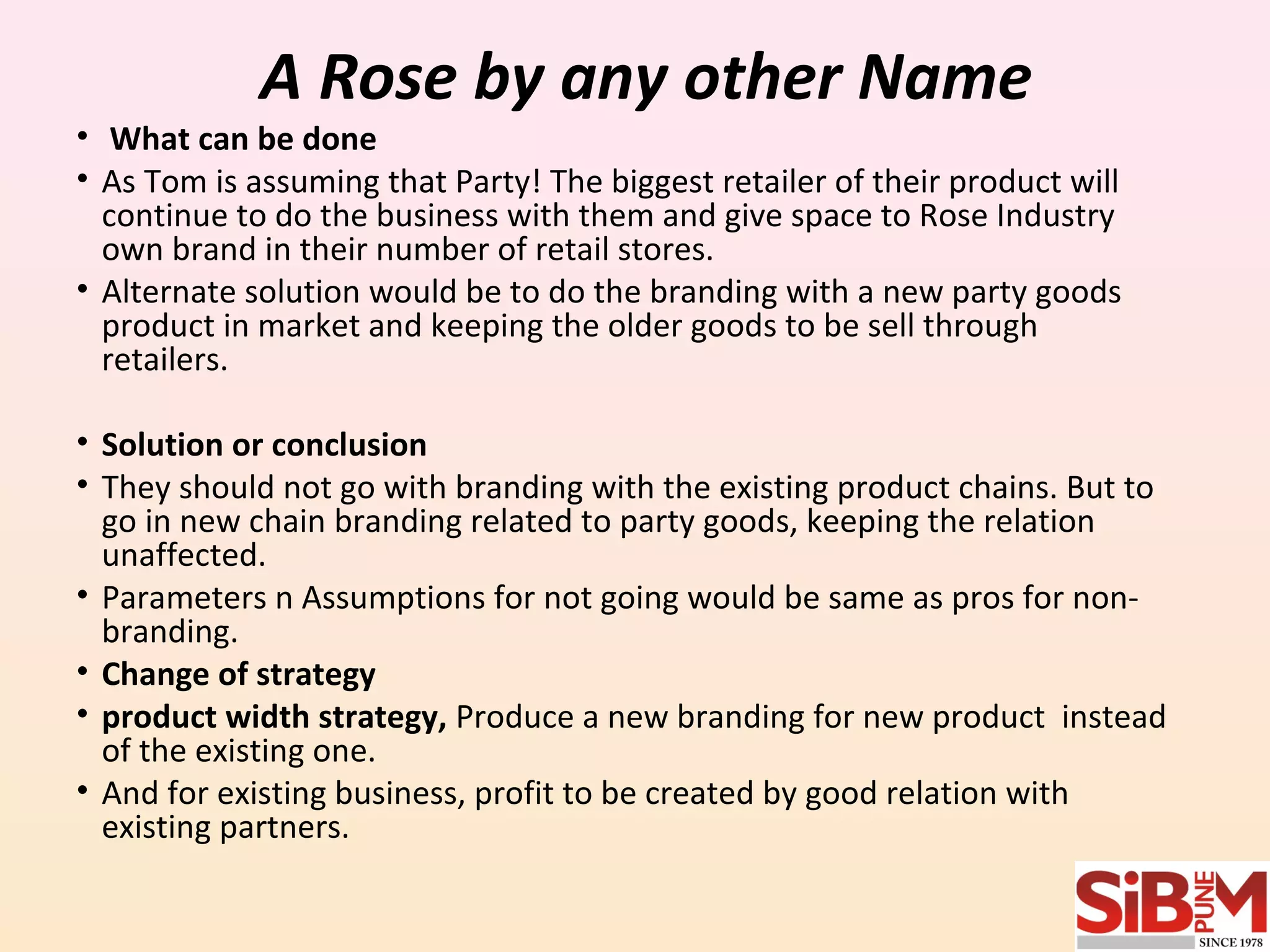 Rose case study | PPT