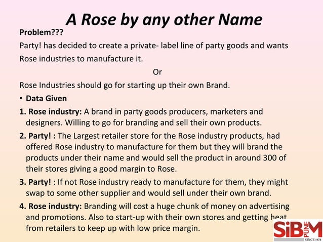 Rose case study | PPT