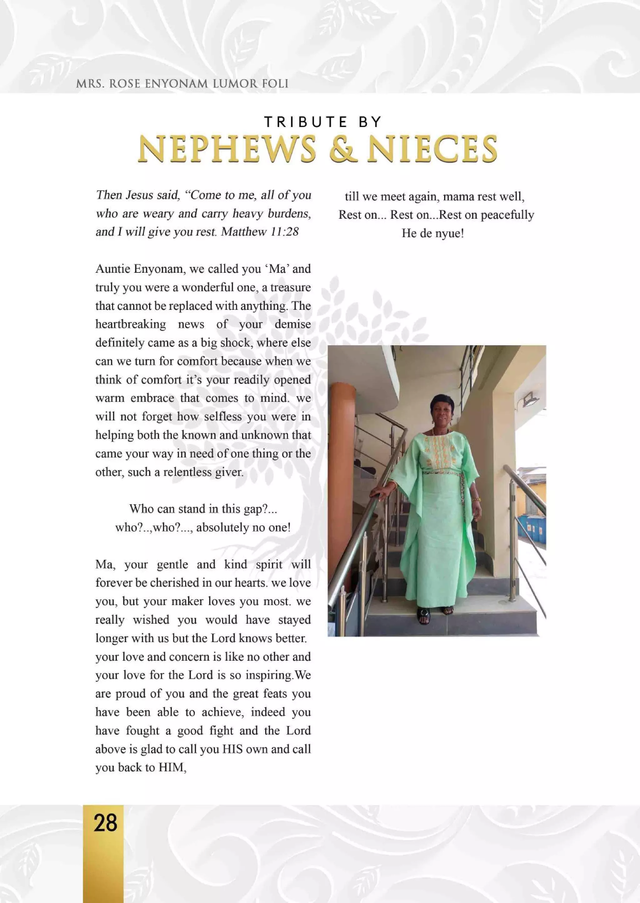 ROSE ENYONAM LUMOR FOLI FUNERAL BROCHURE | PDF