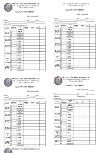 Kinder examination permit | DOCX