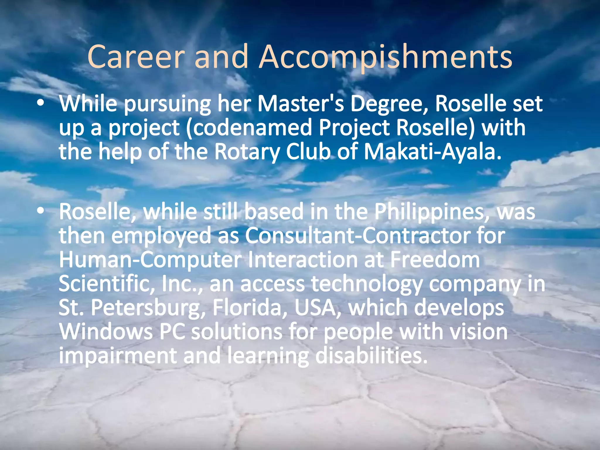 Roselle Ambubuyog as Inspirational person | PPTX