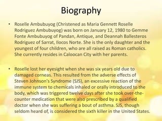 Roselle Ambubuyog as Inspirational person | PPTX