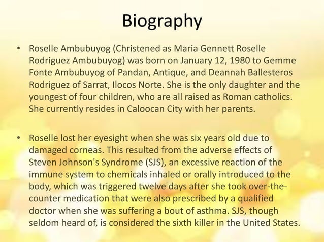 Roselle Ambubuyog as Inspirational person | PPTX