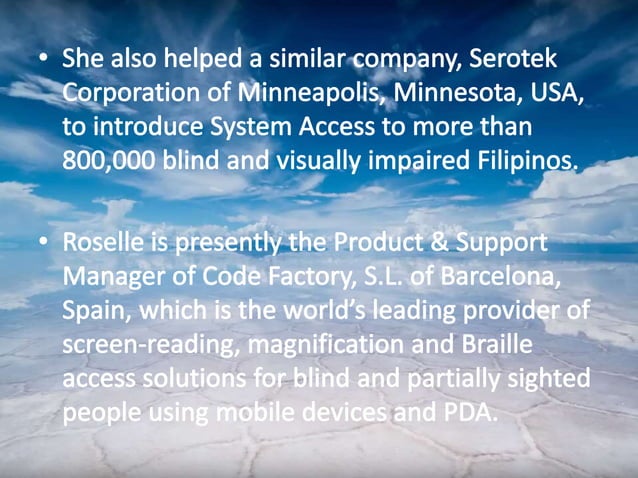 Roselle Ambubuyog as Inspirational person | PPTX