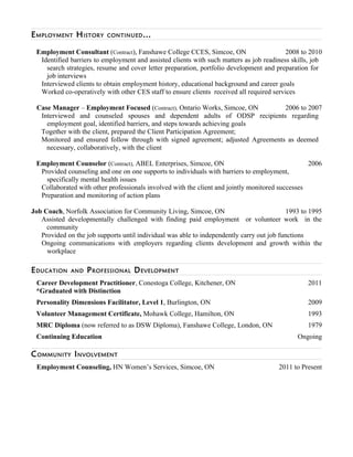 Rosemary Carter Resume2012 | PDF