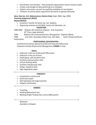 Rosemary momoh cv doc1 | PDF