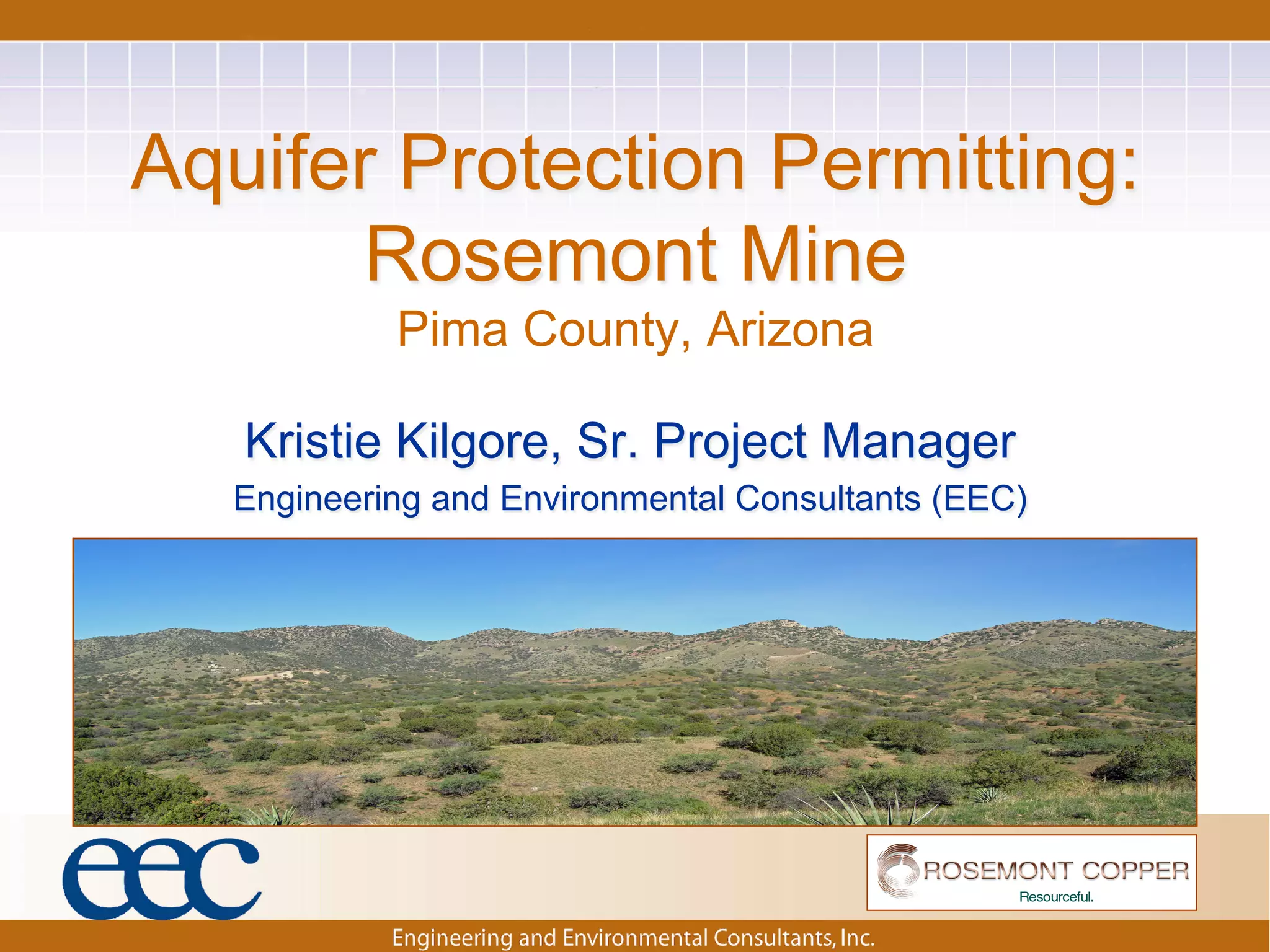 Aquifer Protection Permitting: Rosemont Mine | PPT