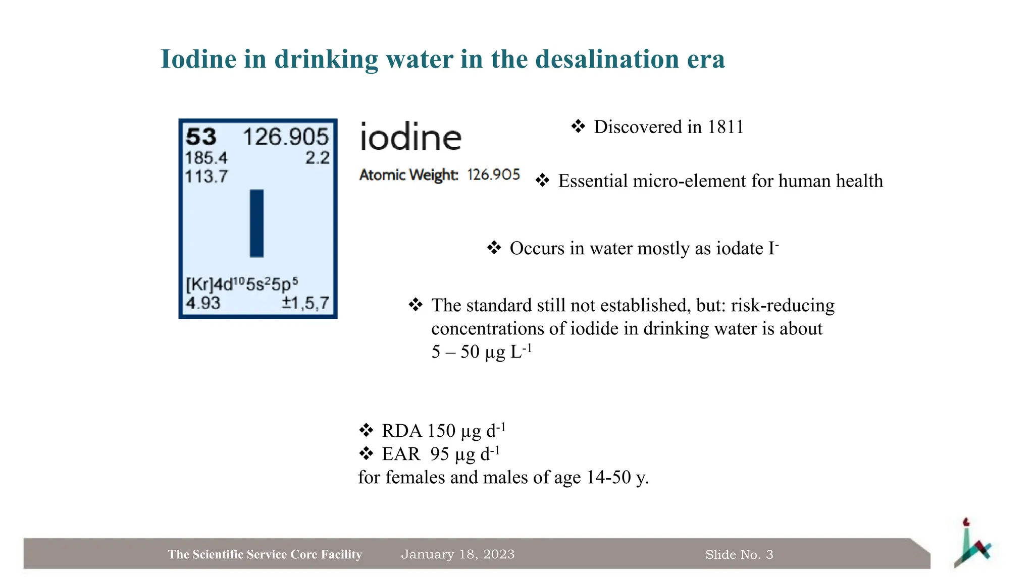 Determination of Total Iodine using ICP-MS in Israeli Bottled and Tap Water: Method Development ...