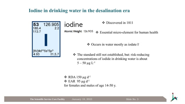 Determination of Total Iodine using ICP-MS in Israeli Bottled and Tap ...