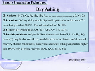 Elemental Analysis of Plant Material | PPT