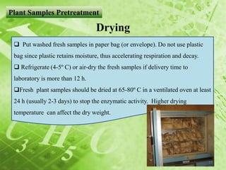 Elemental Analysis of Plant Material | PPTX