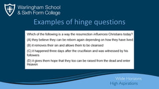 Rosenshine's Principles of instruction #6 - Check understanding | PPTX