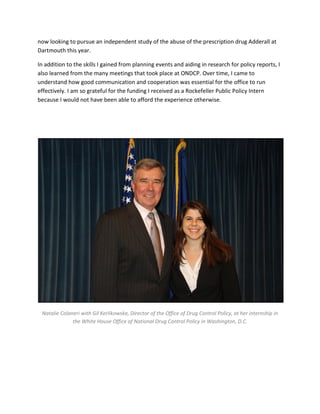 Named Internship Profile Summary - Natalie Colaneri (Rosenwald) | PDF