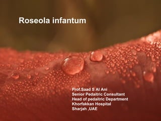 Roseola Infantum