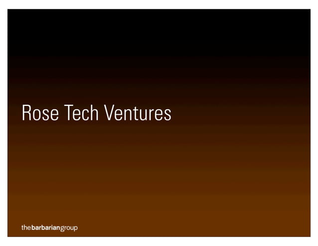 Rose Tech Ventures Talk | PDF
