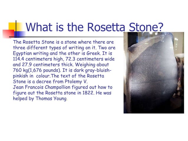 Rosetta Stone Almost Finished | PPT