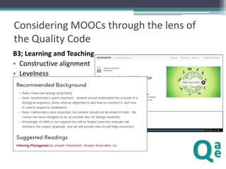 MOOCs and Quality Issues | PPTX