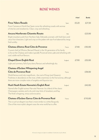 Aromatic Rose Wines | The Hippodrome | PDF