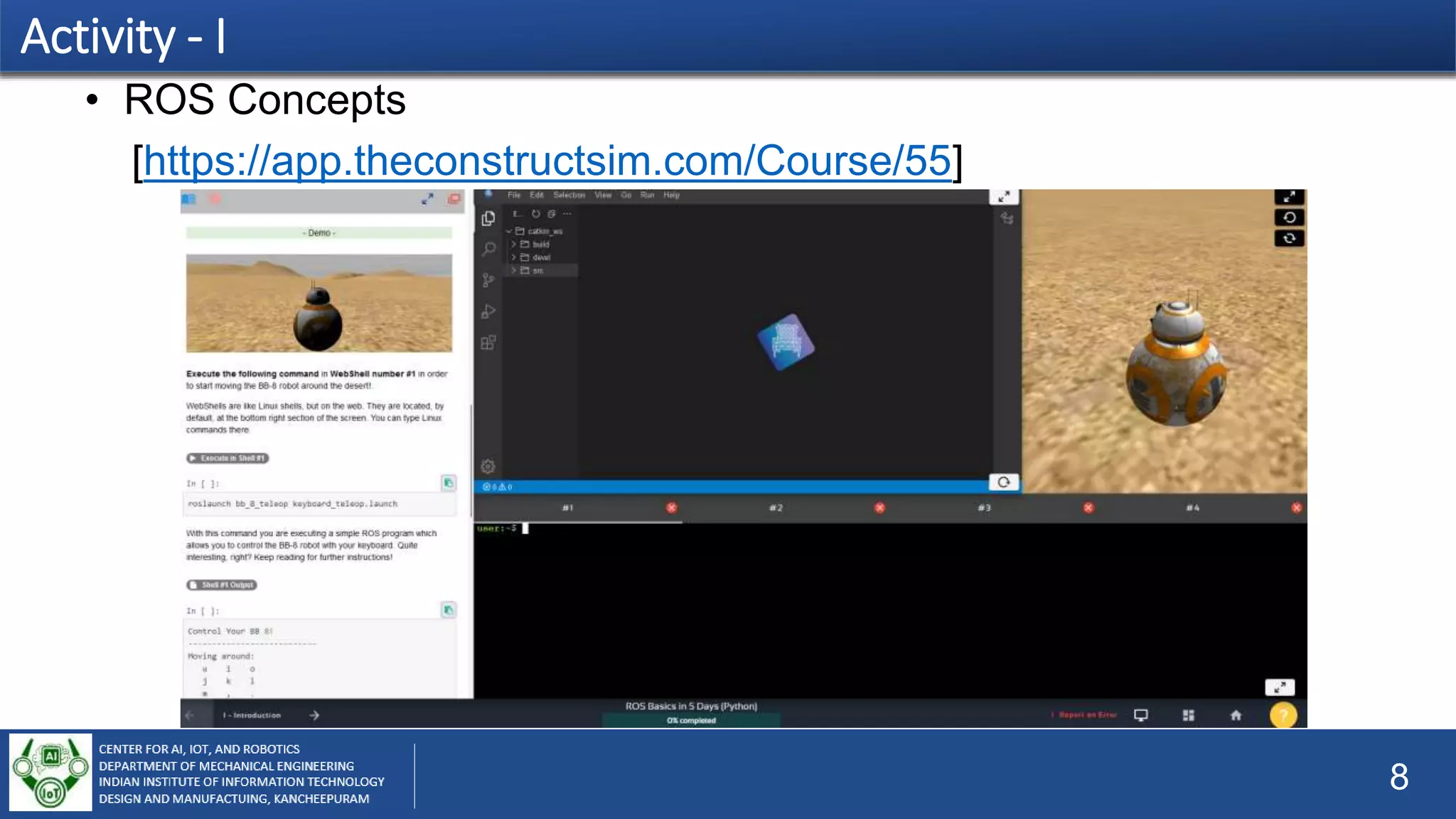 Robot Simulation and Control Using ROS | PPT