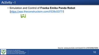 Robot Simulation and Control Using ROS | PPTX