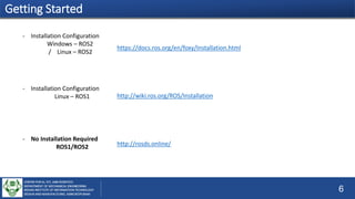Robot Simulation and Control Using ROS | PPTX