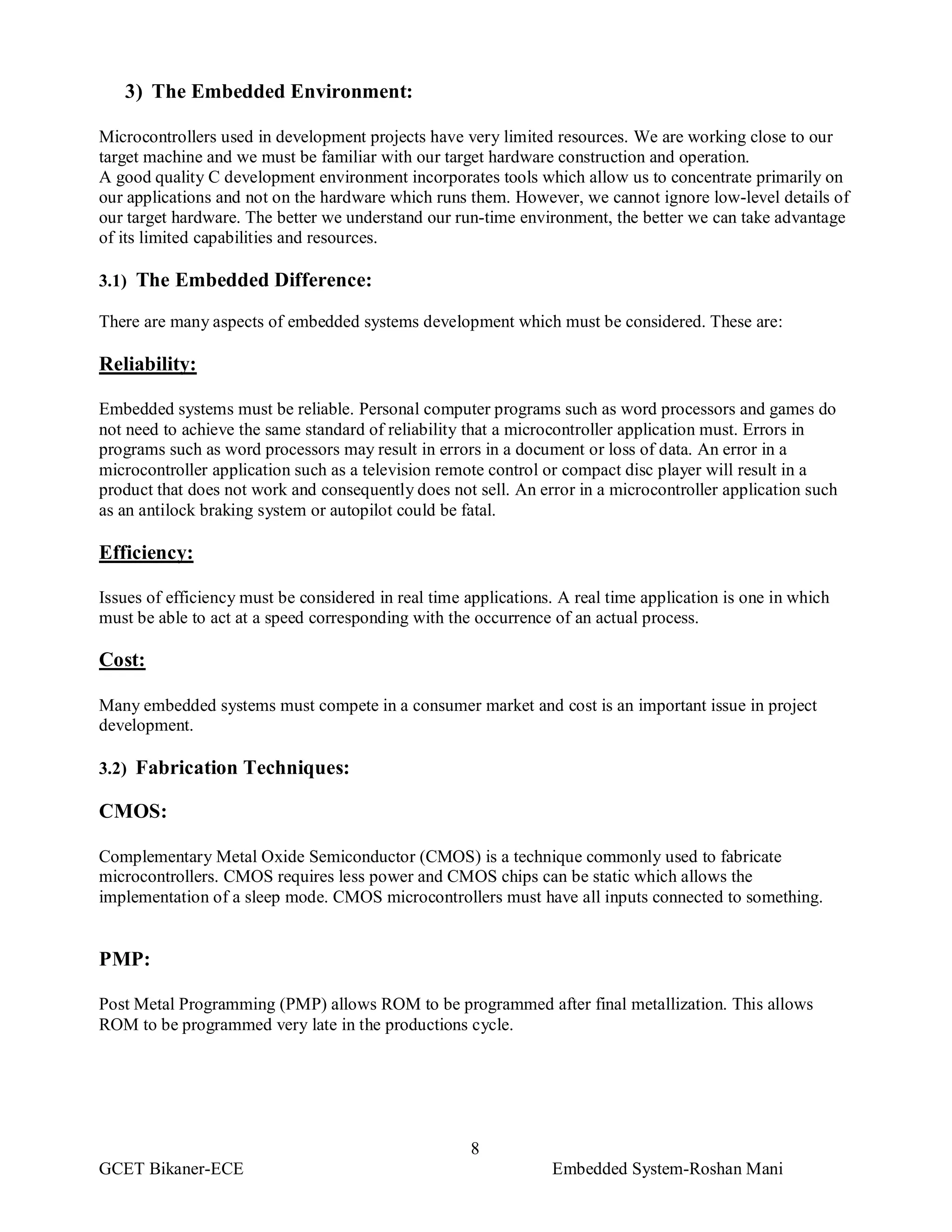 Training Report on Embedded System | PDF