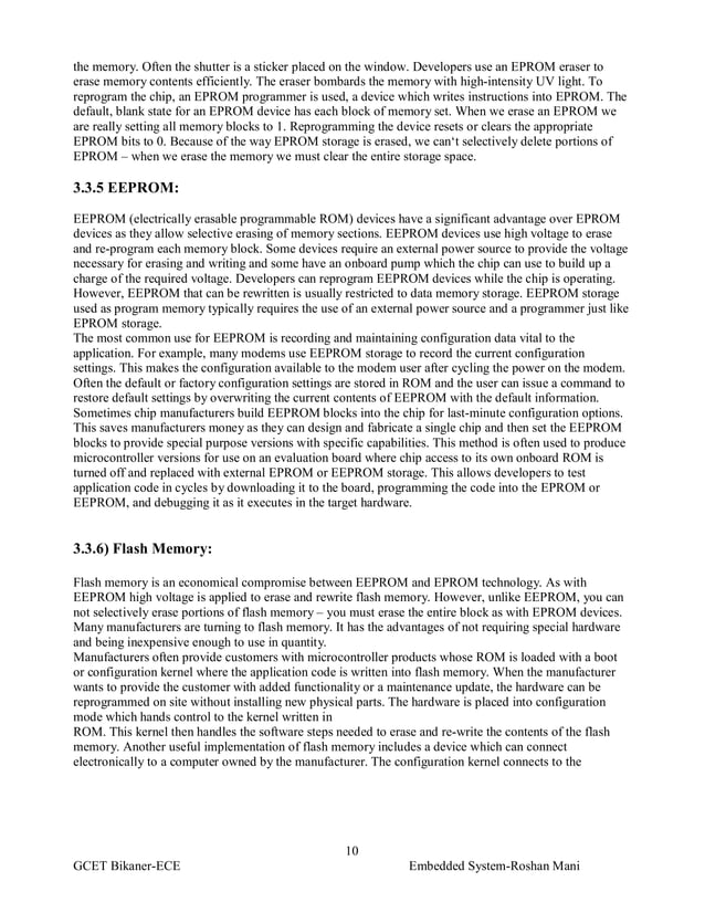 Training Report on Embedded System | PDF