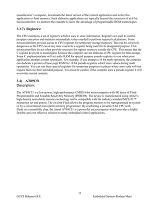 Training Report on Embedded System | PDF