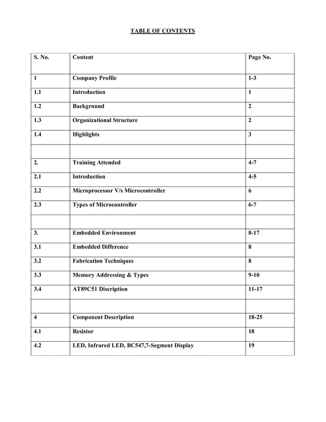 Training Report on Embedded System | PDF