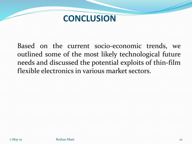 Flexible Electronics | PPTX
