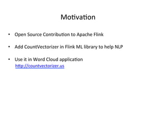 CountVectorizer_ApacheFlink | PDF