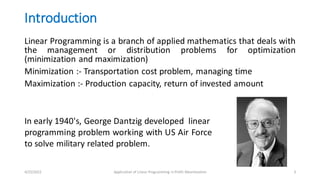 Roshan project - Linear prog fourth year project Slides.pdf