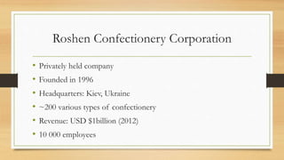 Roshen Confectionery overview and Asia expansion risks | PPTX