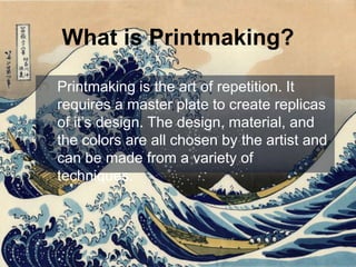 Roshni printmaking presentation roshni | PPTX