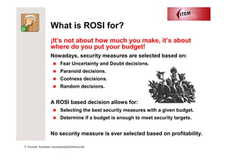 Return on Security Investment | PDF