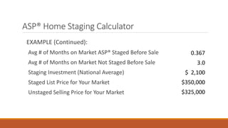 ROSI - Return on Home Staging Investment | PPT