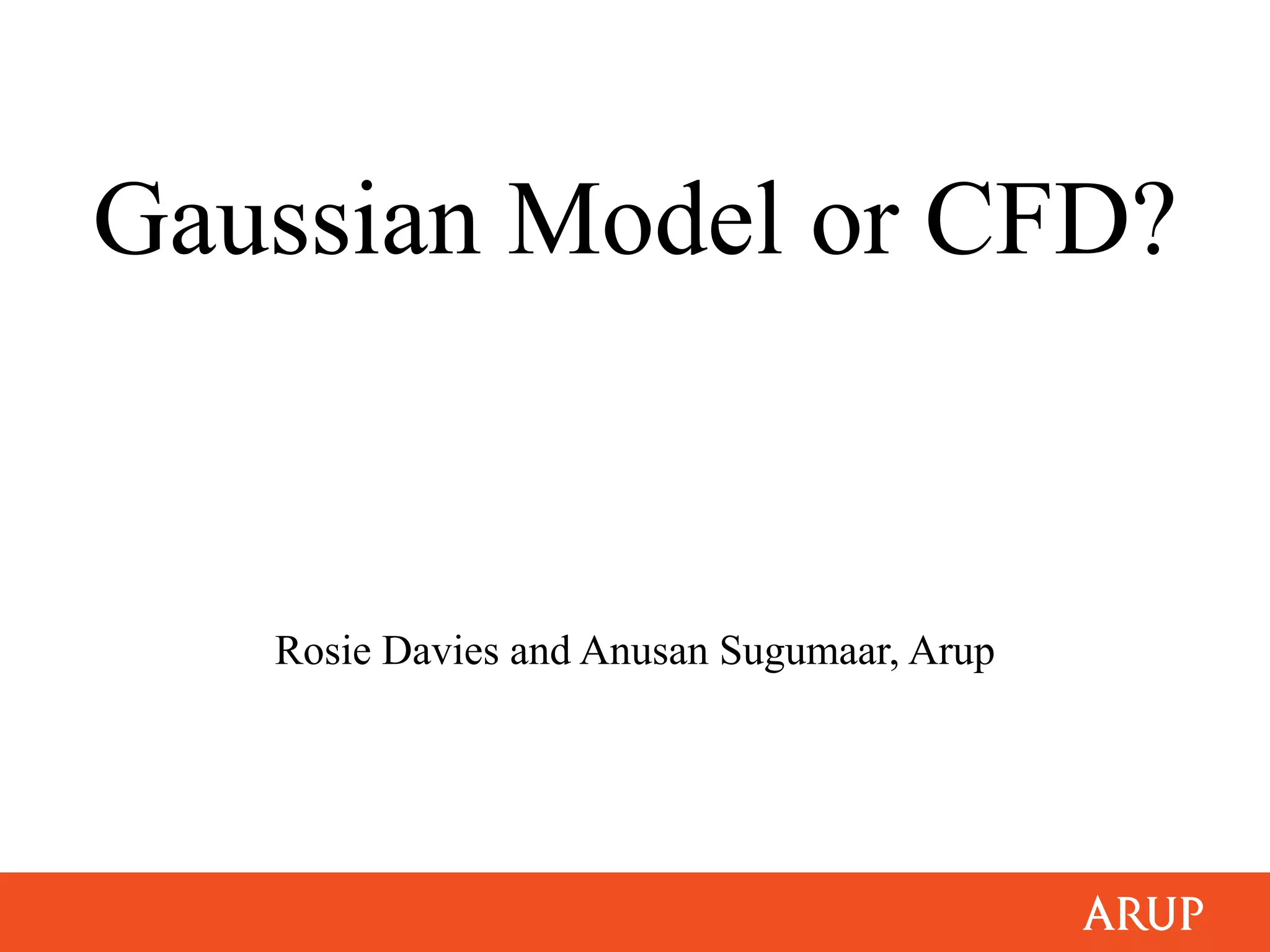 Advanced Gaussian Model or CFD? | PDF