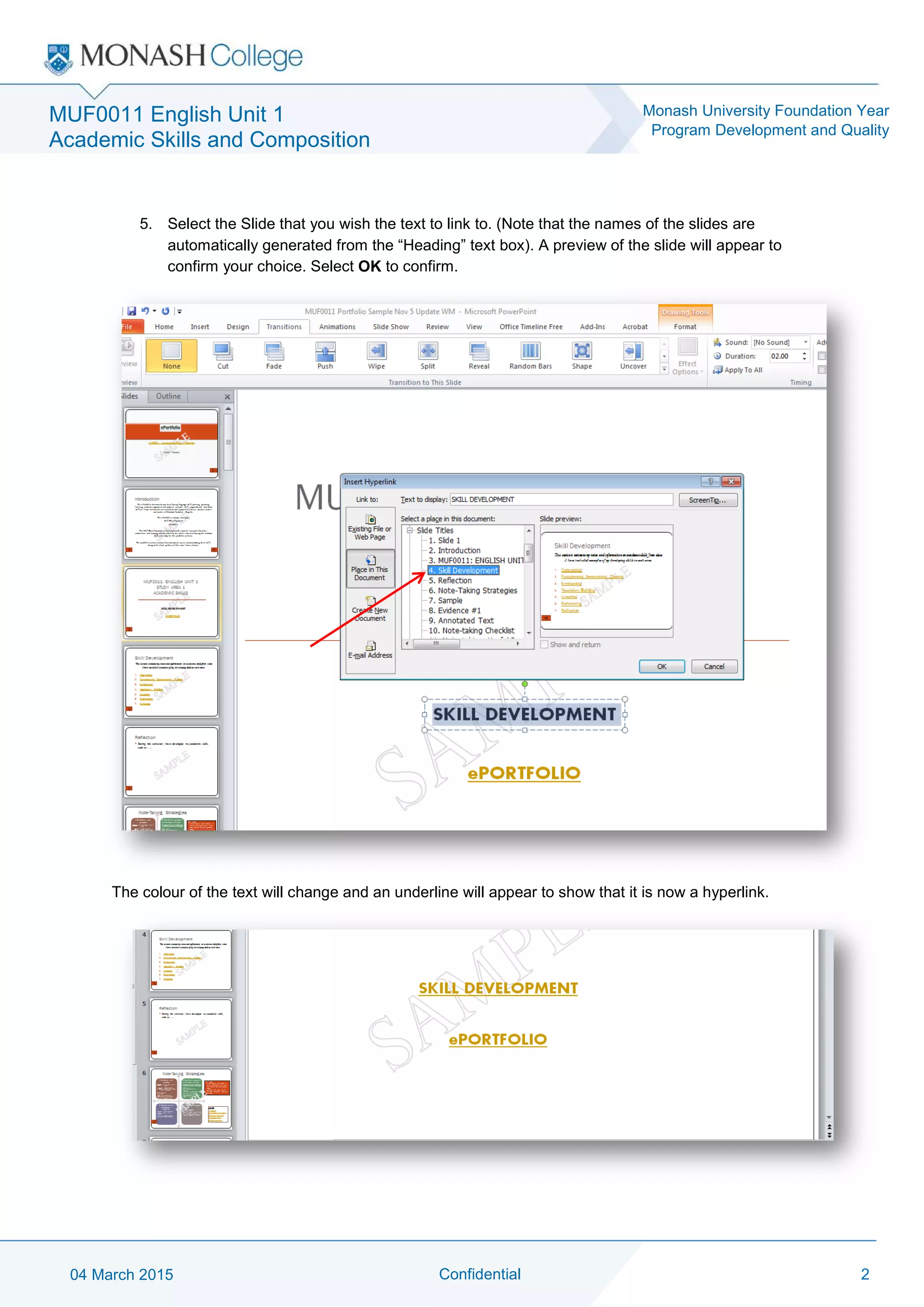 Creating an eportfolio using Microsoft Powerpoint - Rosie Mackay | PDF