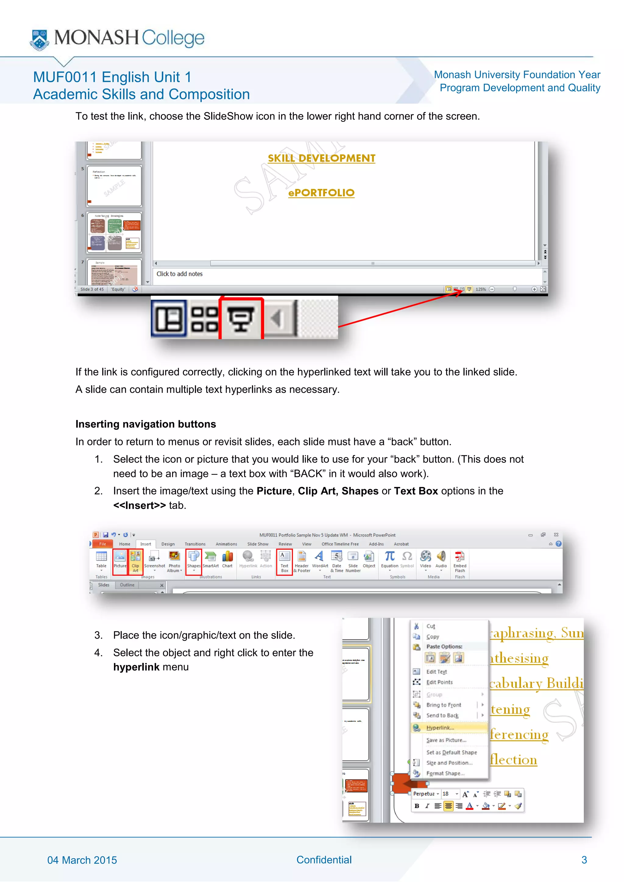 Creating an eportfolio using Microsoft Powerpoint - Rosie Mackay | PDF