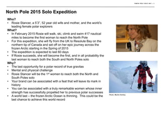 Rosie stancer north pole solo 2015 sponsorship | PDF