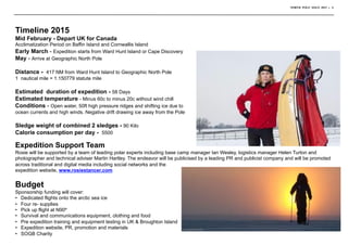 Rosie stancer north pole solo 2015 sponsorship | PPT