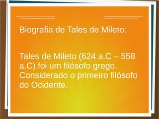 Tales de Mileto Certo | ODP