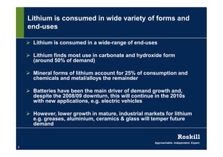 The lithium market: 2010 review and outlook | PDF