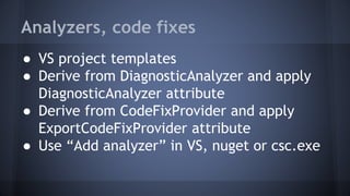 .NET compiler platform codename Roslyn | PPT