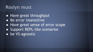 .NET compiler platform codename Roslyn | PPT
