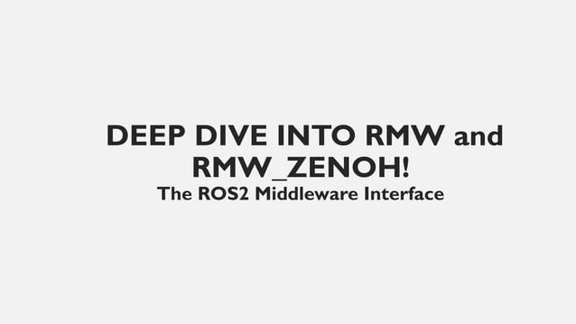 ROS Middleware architecture definnig next gen SOA | PPT