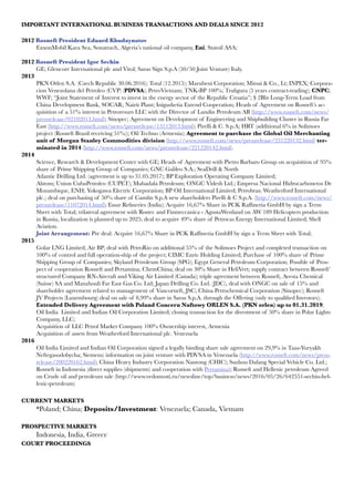 Research Journal Dossier Example: Rosneft | For educational use only | PDF