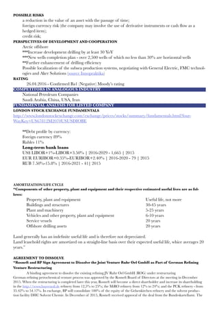 Research Journal Dossier Example: Rosneft | For educational use only | PDF