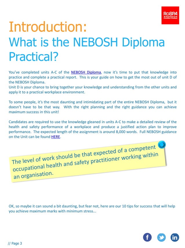 Ro spa nebosh diploma practical ebook | PDF