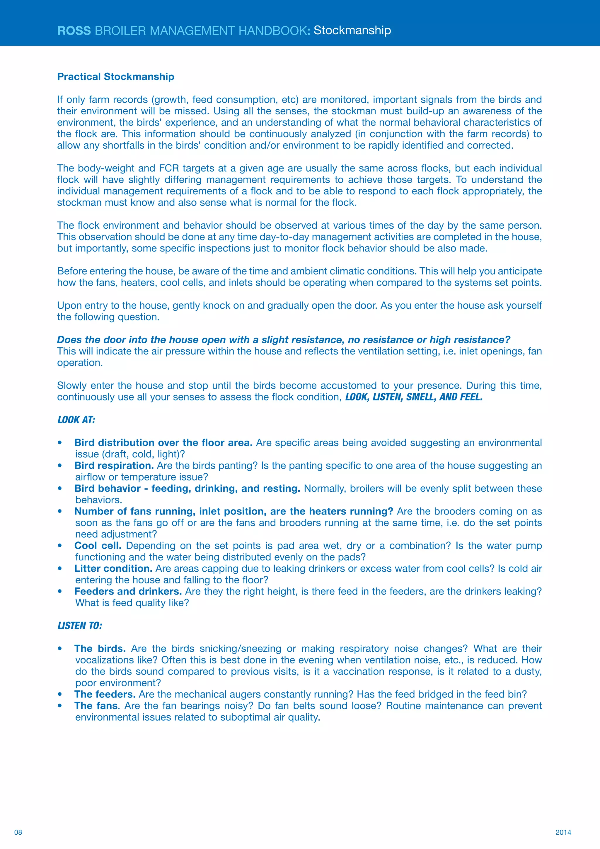 Ross broiler handbook | PDF